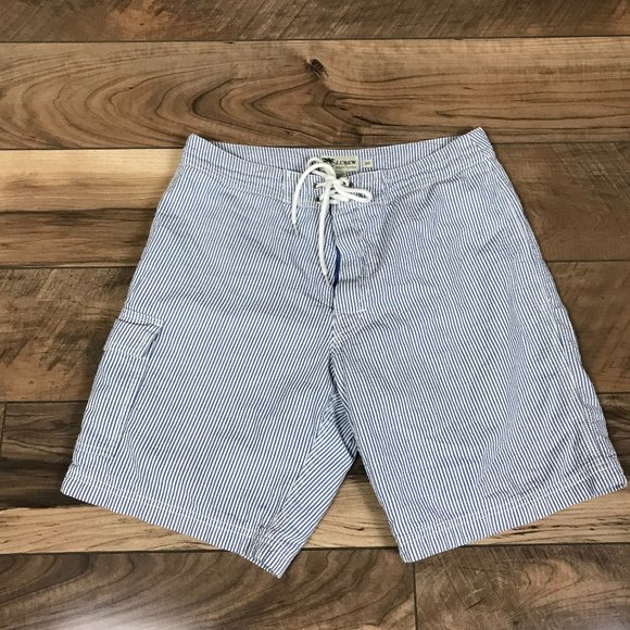 J. Crew Factory | Swim | Jcrew Swim Trunks Men 3 Blue Pencil Striped ...